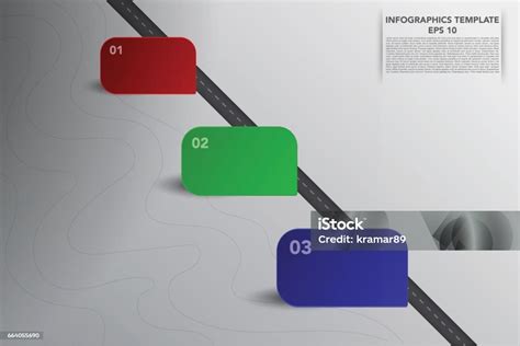 현대 3 회색 그라데이션 바탕에 사각형 3 차원 상자와도 타임 라인 인포 그래픽을 단계 워크플로 프로세스 가능성을 나타내는 3 사각형 상자와 Infographic 벡터에