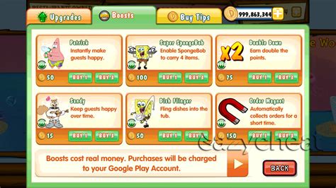 Android Game Cheat Code Spongebob Diner Dash Cheats