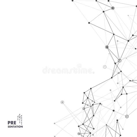 Vector Design With Abstract Polygonal Background And Connecting Dots And Lines Global Network