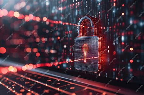 Premium Photo A Laptop Screen Displaying A Glowing Padlock Symbol