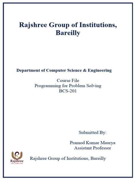 Course File Pdf Operating System Control Flow