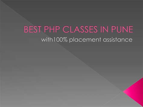Ppt Best Php Classes In Pune Software Trainig Institute In Pune