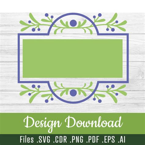 Flourish Frame Rectangle Svg Design Instant Download