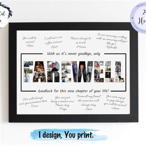 Farewell Photo Frame Etsy