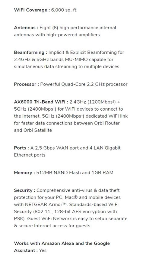 Netgear Orbi RBK AX Tri Band WiFi Mesh Router X Satellites System RBK AUS