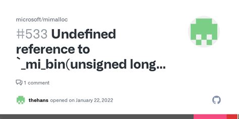 Undefined Reference To `mibinunsigned Long When Miusecxx And Midebugfull Are Set