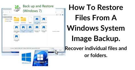 How To Restore Files From A Windows Backup Image
