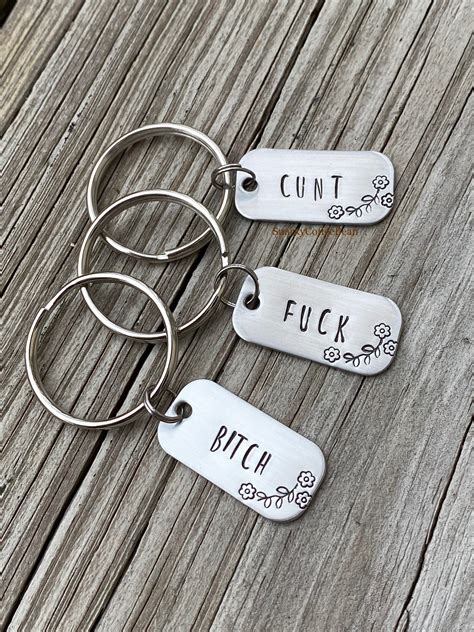 Sweary Keychain Adult Keychain Vulgar Keychain Fuck Etsy UK