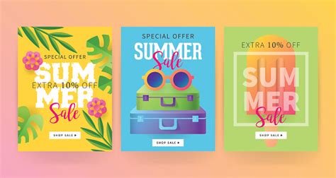 여름 판매 배너 서식 파일 설정 소셜 미디어와 종이 예술으로 모바일 애플 리 케이 션에 대 한 여행 및 휴가 배경 벡터 일러스트 레이 션 가격에 대한 스톡 벡터 아트 및