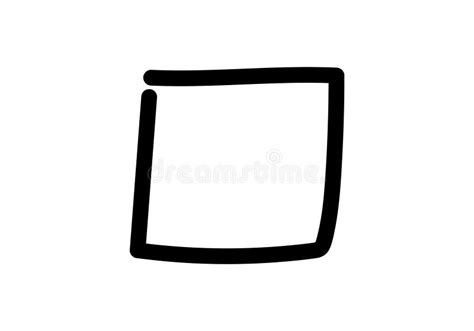 Simple Hand Drawn Checkbox With Bold Outline Stock Vector