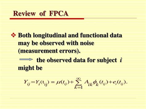 ppt covariate adjusted functional principal component analysis fpca