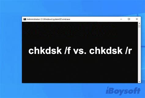 Chkdsk F Or R Which One Is Better For Disk Check And Repair