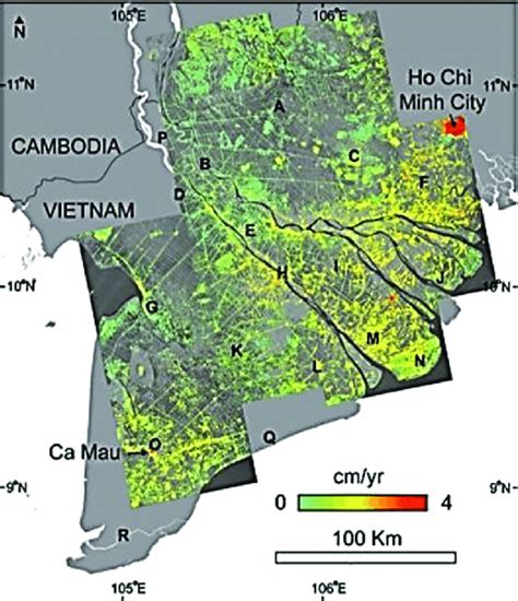 Insar Based Land Subsidence Data Are From Jaxa Meti These Land Download Scientific Diagram