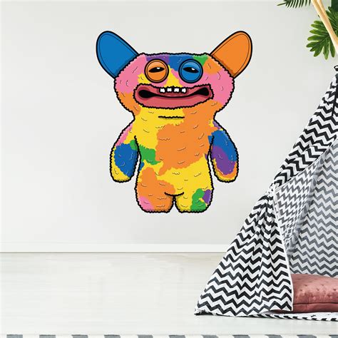Fuggler Wall Sticker Grin Grin Multicolour Decal Wall Art Etsy