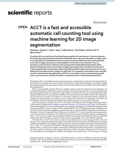 Acct Is A Fast And Accessible Automatic Cell Counting Tool Using