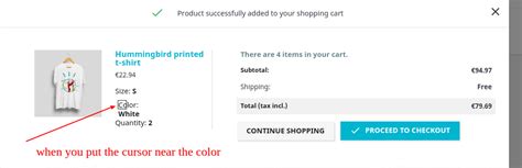 Fo Shopping Cart Page And Shopping Cart Modal A Product With Color Combination Is Not Well