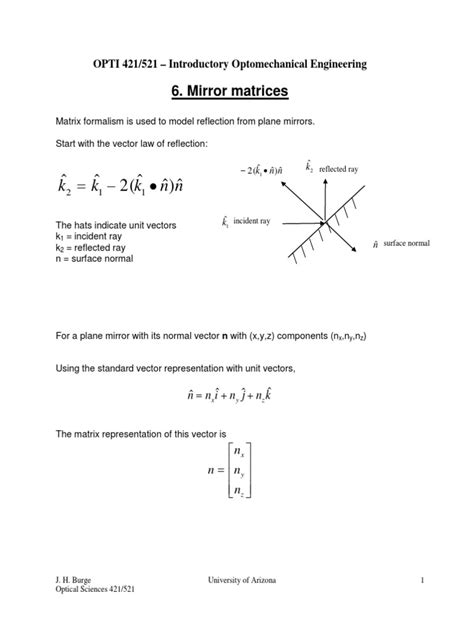 n n k k k 6 mirror matrices pdf matrix mathematics mirror