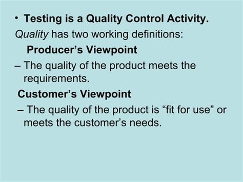 Manual Testing Concepts Course 1 Ppt