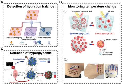 Applications Of Aunps In Wearable Colorimetric Sensors A The Working