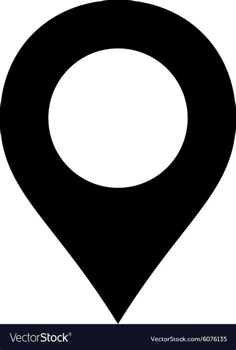 Map Marker Flat Black Color Icon Royalty Free Vector Image