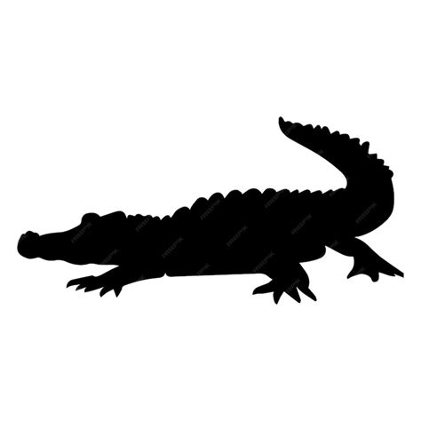 Premium Vector Alligator Silhouette