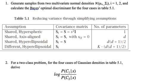 1 Generate Samples From Two Multivariate Normal Densities 𝒩 I 1