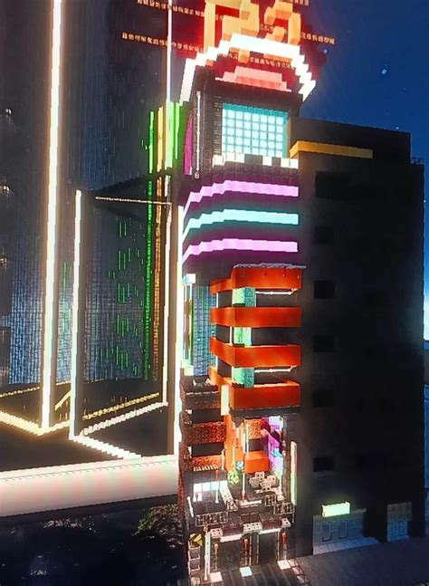R2 Cyberpunk Building Apartments Minecraft Map