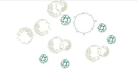 Multiple Small Tree Plants Elevation Blocks Cad Drawing Details Dwg File