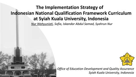 Pdf The Implementation Strategy Of Indonesian National Qualifications Framework Curriculum At