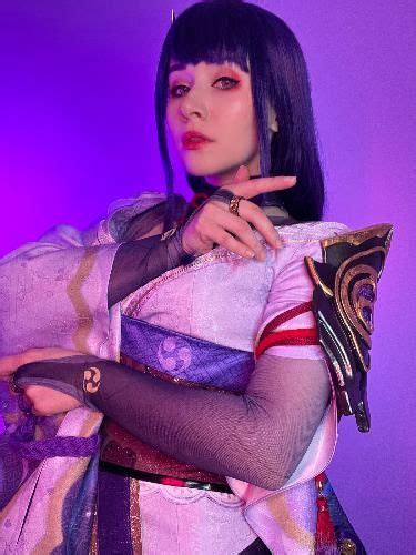 Raiden Shogun Genshin Impact Cosplay Game Cosplay Cosplay Makeup