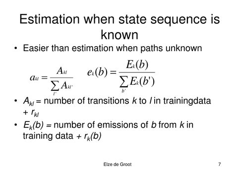 Ppt Parameter Estimation For Hmms Baum Welch Algorithm Model