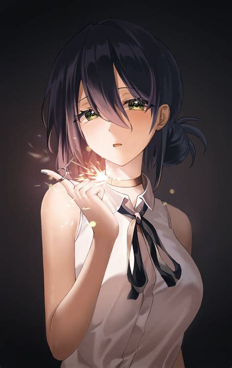 Mella Mell A12 Reze Chainsaw Man Chainsaw Man Highres 1girl Black Background Black