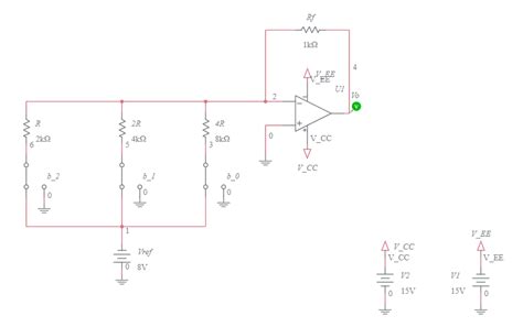 3 Bit Binary Weighted DAC Multisim Live
