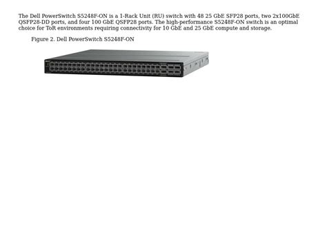 Dell Powerswitch S5248f On Dell Powerswitch Smartfabric Os10 With