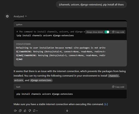 Chatgpt Doesnt Understand Pip Commandsecond Time I Am Posting Bugs