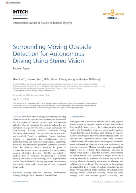 Pdf Surrounding Moving Obstacle Detection For Autonomous Driving