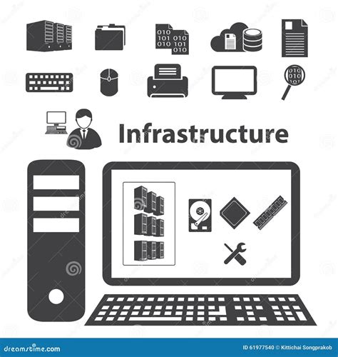 Big Data Icons Set Cloud Computing Stock Vector Illustration Of Icons Media 61977540