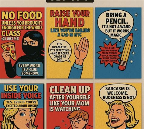 Comic Book Style Classroom Rules Poster Bundle Etsy Classroom Rules