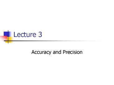 Accuracy And Precision Presentation Free To View
