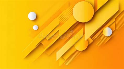 Bright Yellow Abstract Geometric Shapes Create A Modern Playful Design