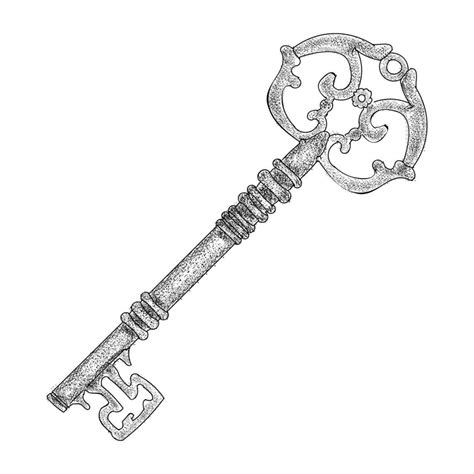 Trendy Vintage Key 36902370 Vector Art At Vecteezy
