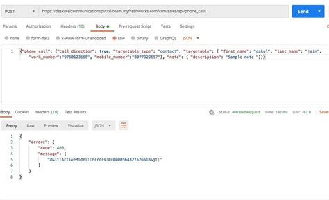 400 Bad Request Is Coming Api Error Product Freshworks Developer