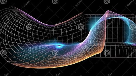 Time Space Distortion Abstract Visualization Of Spacetime Continuum Curvature Generative Ai