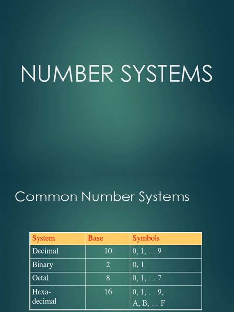 number systems pdf