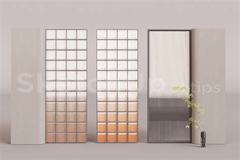 15282 Free Sketchup Glass Brick Model Download