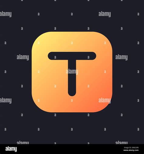 Text Overlay Orange Solid Gradient Ui Icon For Dark Theme Stock Vector Image And Art Alamy
