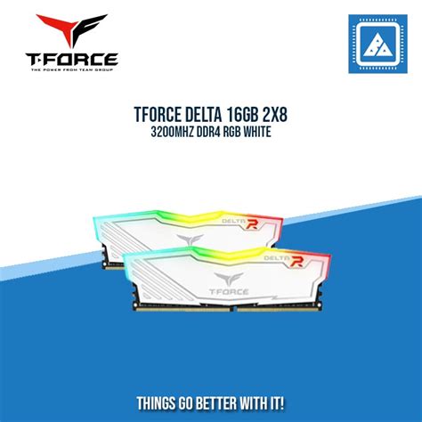 Tforce Delta Rgb 16gb 8gbx2 3200mhz White Bluearm Computer Store