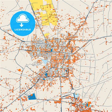 Colorful Al Bab Street Map With Labels And Buildings Hebstreits