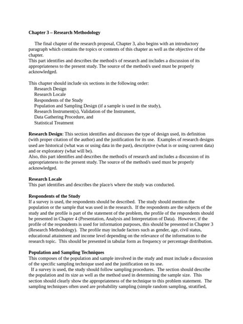 Chapter 3 Outline Pdf Sampling Statistics Survey Methodology