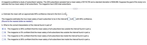 Solved A Magazine Published A Study Of Subscribers Chegg Com
